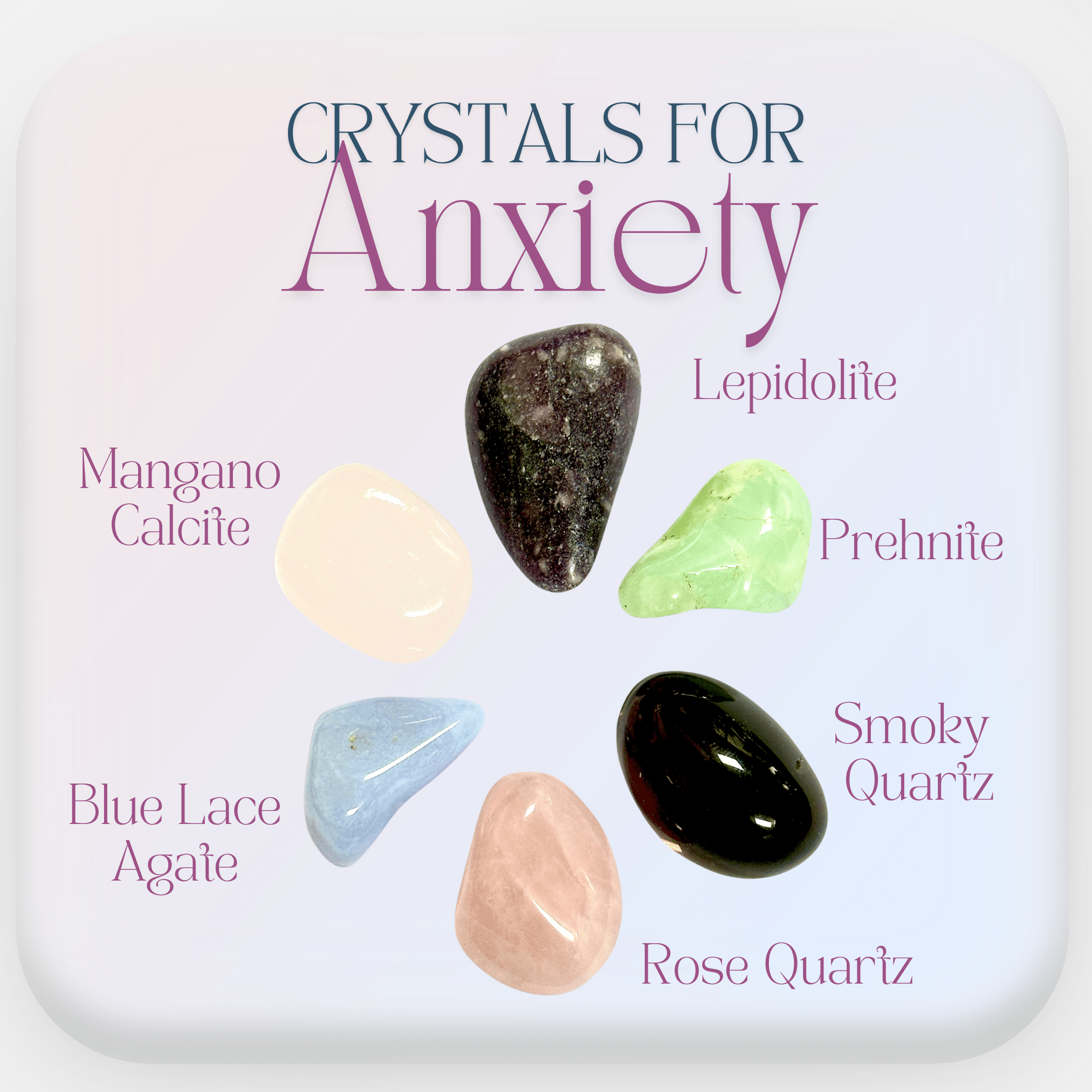 Crystals for Anxiety bundle - Castle Rocks Cornwall